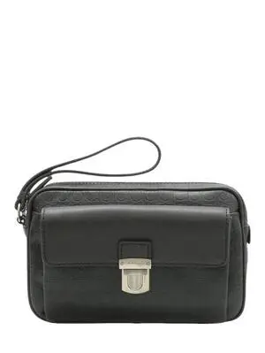 FERRAGAMO Logo Clutch - Black