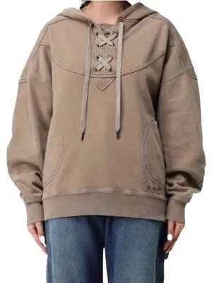 Isabel Marant Étoile Lace-up Hoodie - Brown