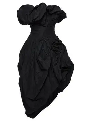 Magda Butrym Ruffled Midi Dress - Black