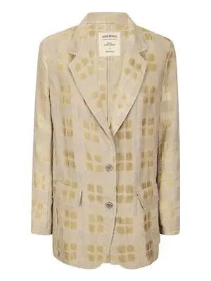 UMA WANG Single-breasted Tailored Blazer - Nude