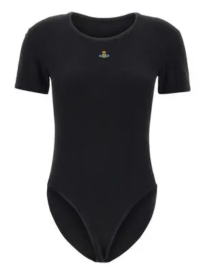 VIVIENNE WESTWOOD Embroidered Logo T-shirt - Black