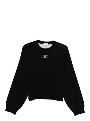 Celine Crewneck Cashmere Sweater - Black