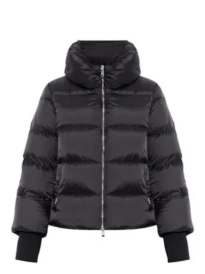 Add Short Hooded Down Jacket - Black