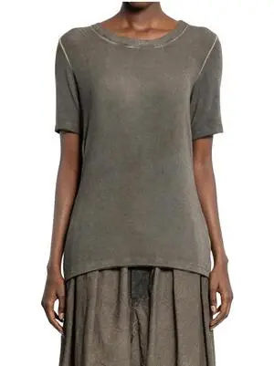 UMA WANG Uma Wang Overdyed Cotton Jersey T-Shirt