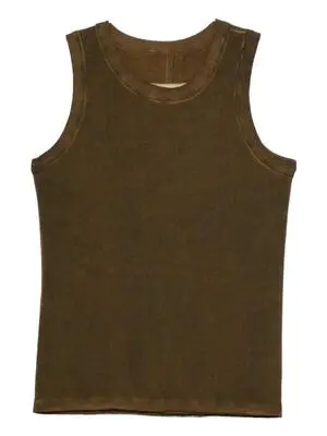 UMA WANG Crew Neck Vest - Green