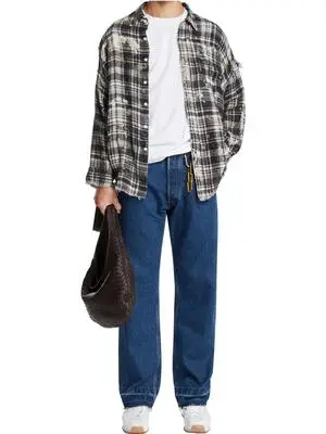 DARKPARK Straight Leg Jeans With Detachable Keychain - Blue