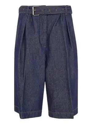 Dries Van Noten DRIES VAN NOTEN Wide-Leg Denim Shorts Indigo