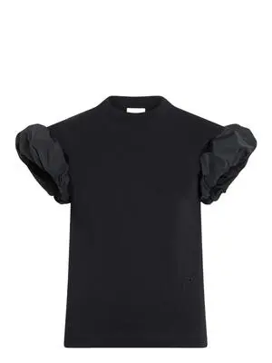 PATOU Faille-sleeves T-shirt - Black