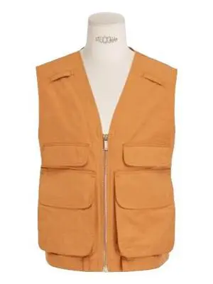 Dior Sleeveless Zip-up Vest - Brown