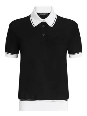 DOLCE & GABBANA Dolce & Gabbana Contrast Trim Logo Polo Shirt
