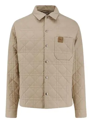 Dior Cannage Logo Patch Overshirt - Beige