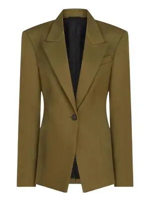 Attico Long Sleeve Single-breasted Blazer - Green