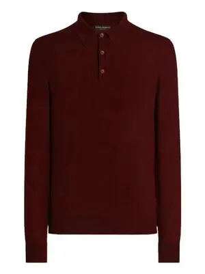 Dolce & Gabbana Long-sleeve Polo Shirt - Brown