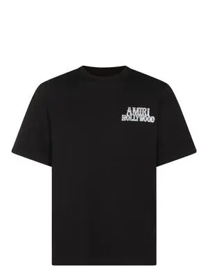 Amiri Logo Hollywood Printed Oversized T-shirt - Black