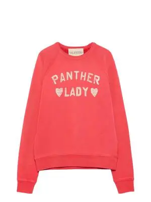 Valentino Garavani Panther Lady Crewneck Sweatshirt - Red