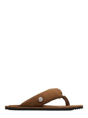 Attico Suede Flip Flops - Brown