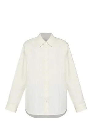 Studio Nicholson View Striped Long-sleeved Shirt - White
