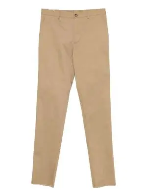 Etro Cotton Frayed-hem Trousers - Khaki