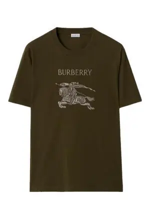 Burberry Ekd Embroidered Crewneck T-shirt - Marsh Green