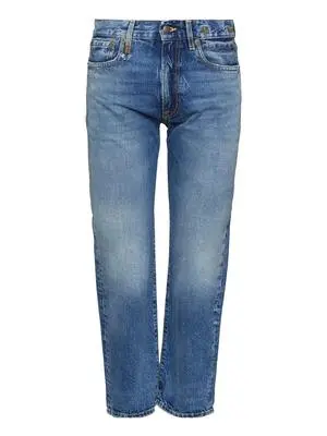 R13 Cropped Straight Jeans - Blue