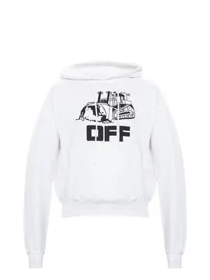 Off-White Caterpillar Print Hoodie - White