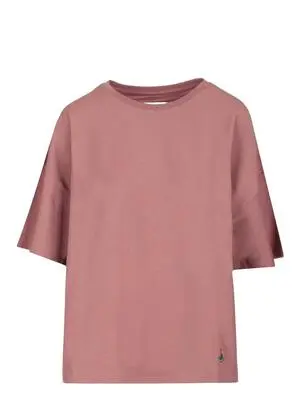 VIVIENNE WESTWOOD Logo Embroidered Crewneck T-shirt - Rose