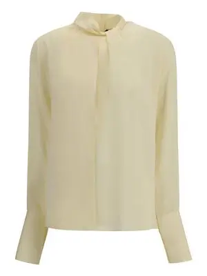 TOM FORD Silk Georgette Blouse With Open Back - Nude
