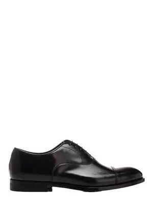 DOUCAL'S Cap Toe Oxford Shoes - Black