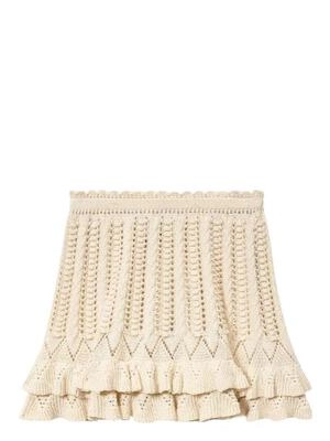 Isabel Marant Étoile Nelle Crocheted Ruffled Skirt - Ecru