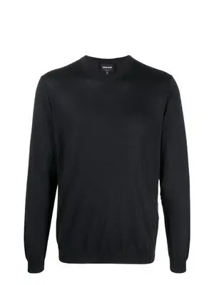 Giorgio Armani Crew Neck Sweatshirt - Black