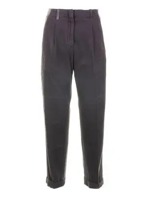 Peserico Pleated Straight Leg Trousers - Black