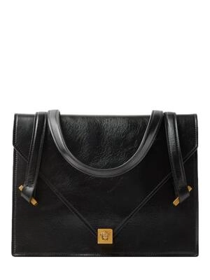 Versace Severine Leather Shoulder Bag - Black