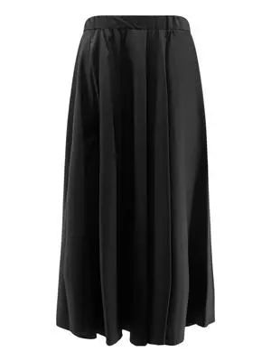 Aspesi Stretch Poplin Pleated Skirt - Black