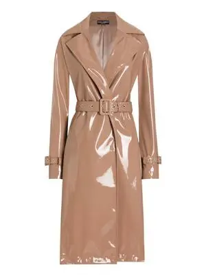 DOLCE & GABBANA Dolce & Gabbana Belted Faux Leather Coat