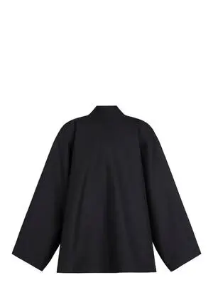 Alaïa High Neck Tie-back Jacket - Black
