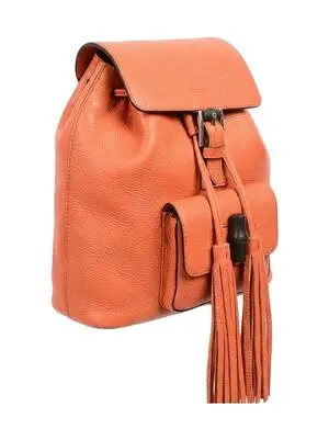 Gucci Bamboo Tassel Backpack - Orange