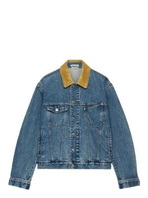 J.W.ANDERSON Denim Trucker Jacket With Corduroy Collar - Medium Blue