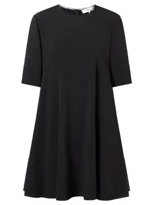 Chloé Short Sleeve Crewneck Dress - Black
