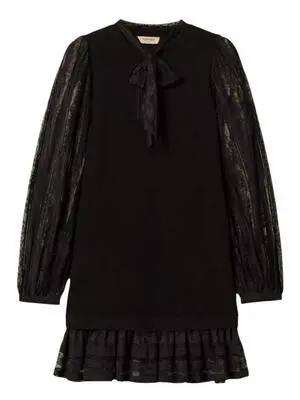 TWINSET Lace Sleeve Mini Dress - No
