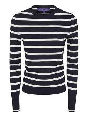 Ralph Lauren Striped Long Sleeve Knitted Top - Icon Navy