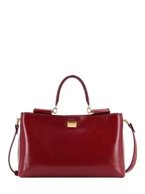 Dolce & Gabbana Logo Plaque Shoulder Bag - Red