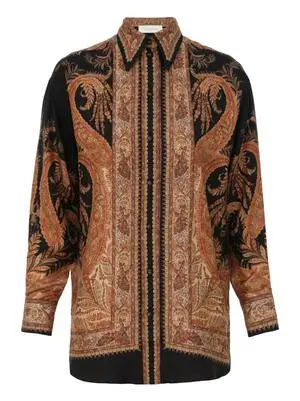 Zimmermann Paisley Print Relaxed Fit Shirt - Brown