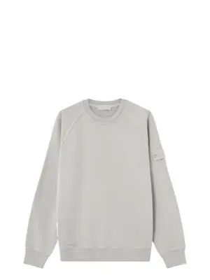 Stone Island Crewneck Sweatshirt With Logo Patch - Taupe