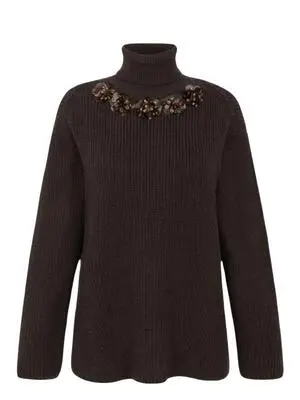P.a.r.o.s.h Embellished Turtleneck Sweater - Black