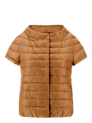Herno Short Sleeve Quilted Jacket - Brown