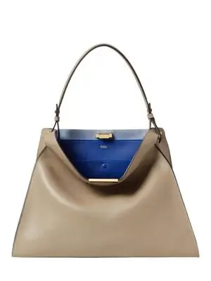 Fendi Way Twist-lock Large Tote Bag - Dove-grey
