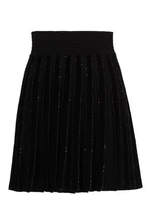 BALMAIN Balmain Shimmering Sequined Flared Skirt