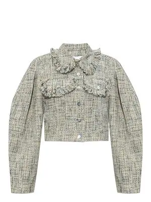 GANNI Ganni Raw Edge Tweed Blazer