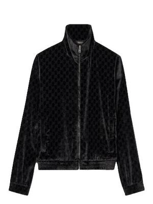 Gucci Gucci GG Velvet Devoré Zipped Jacket Black