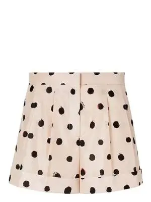 Fendi Falena Polka Dot Taffeta Shorts - Multicolor
